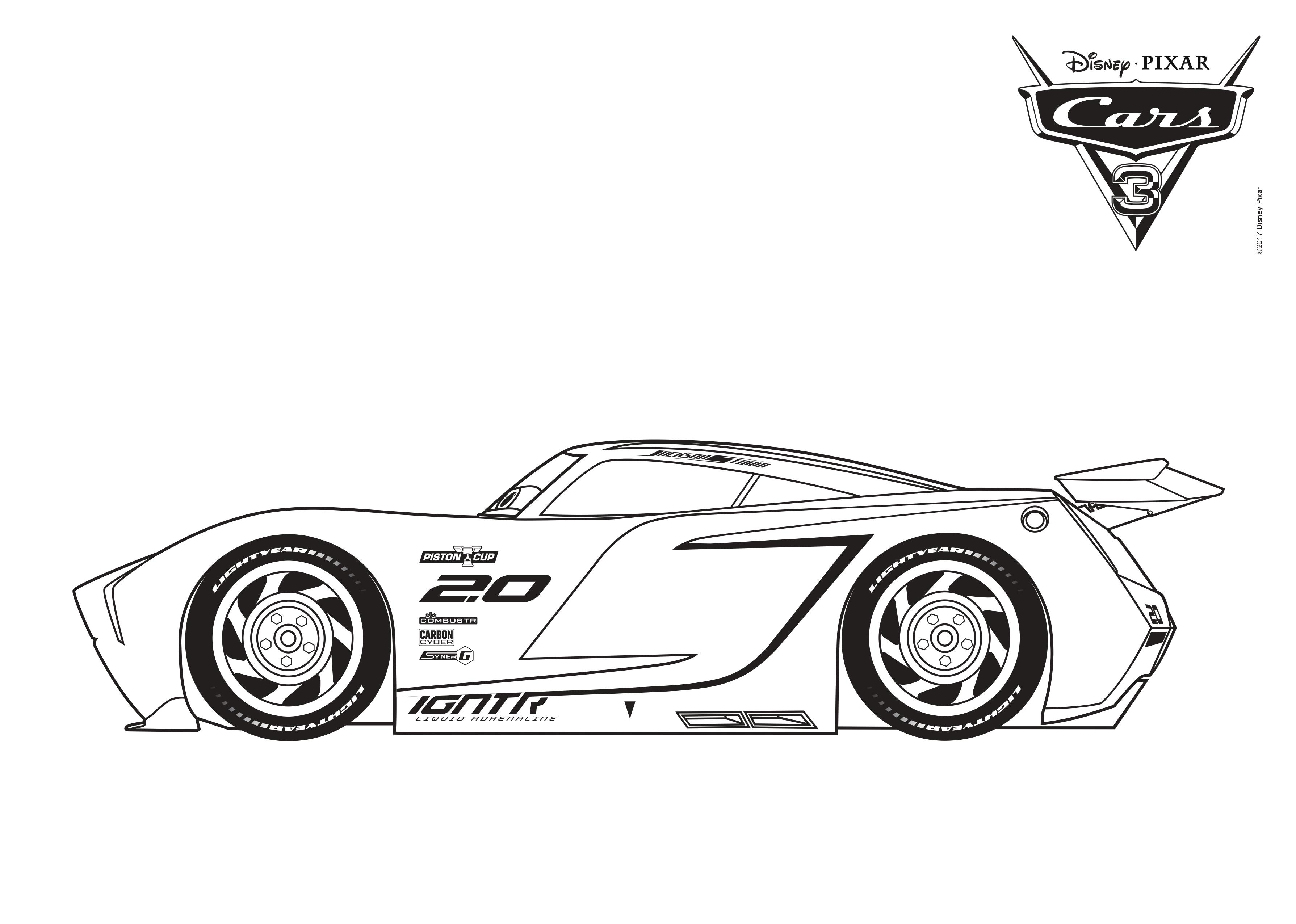 Раскраски Тачки 3: 110+ раскрасок для распечатки бесплатно